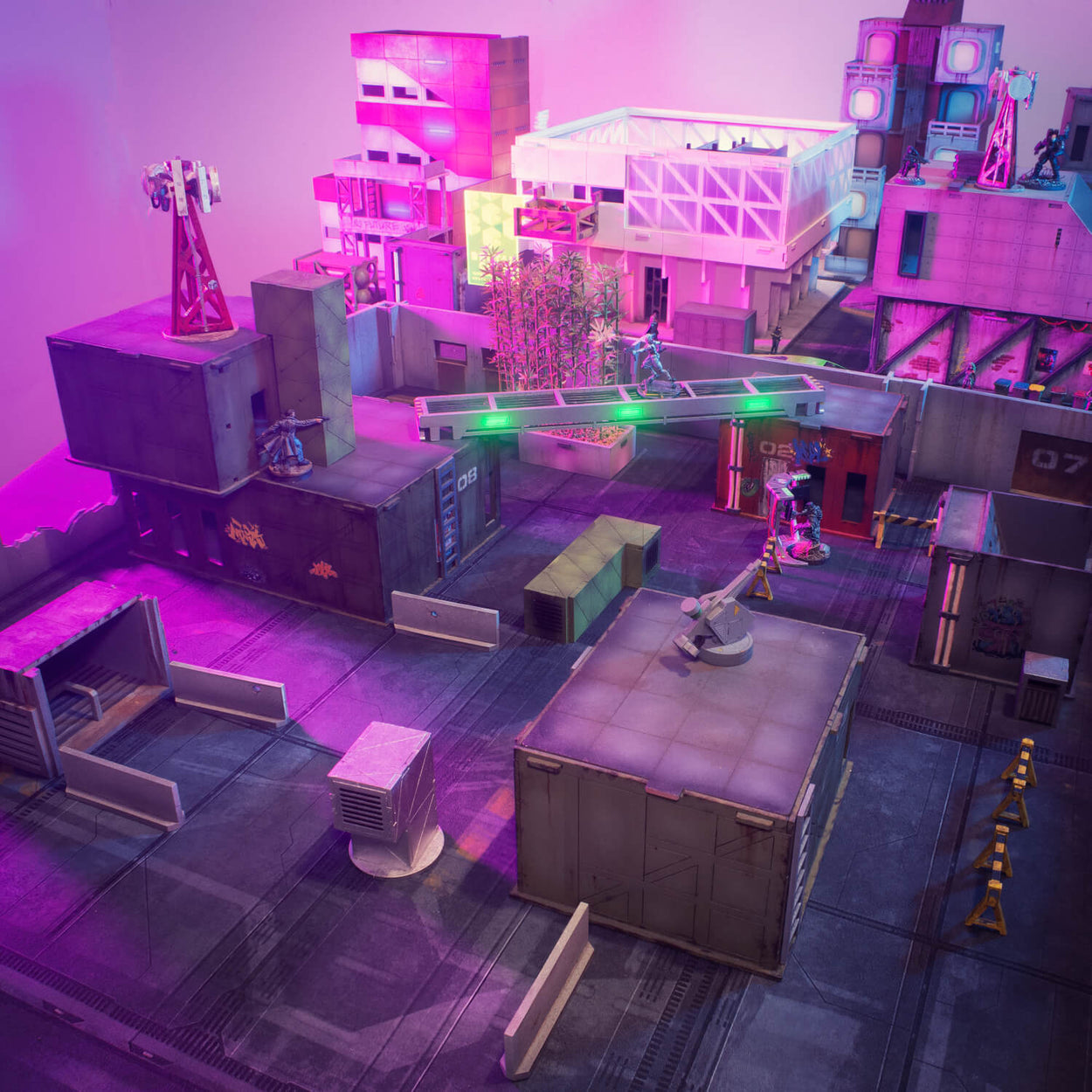 Cyberpunk Terrain | 28mm Cyberpunk Scenery | Brutal Cities