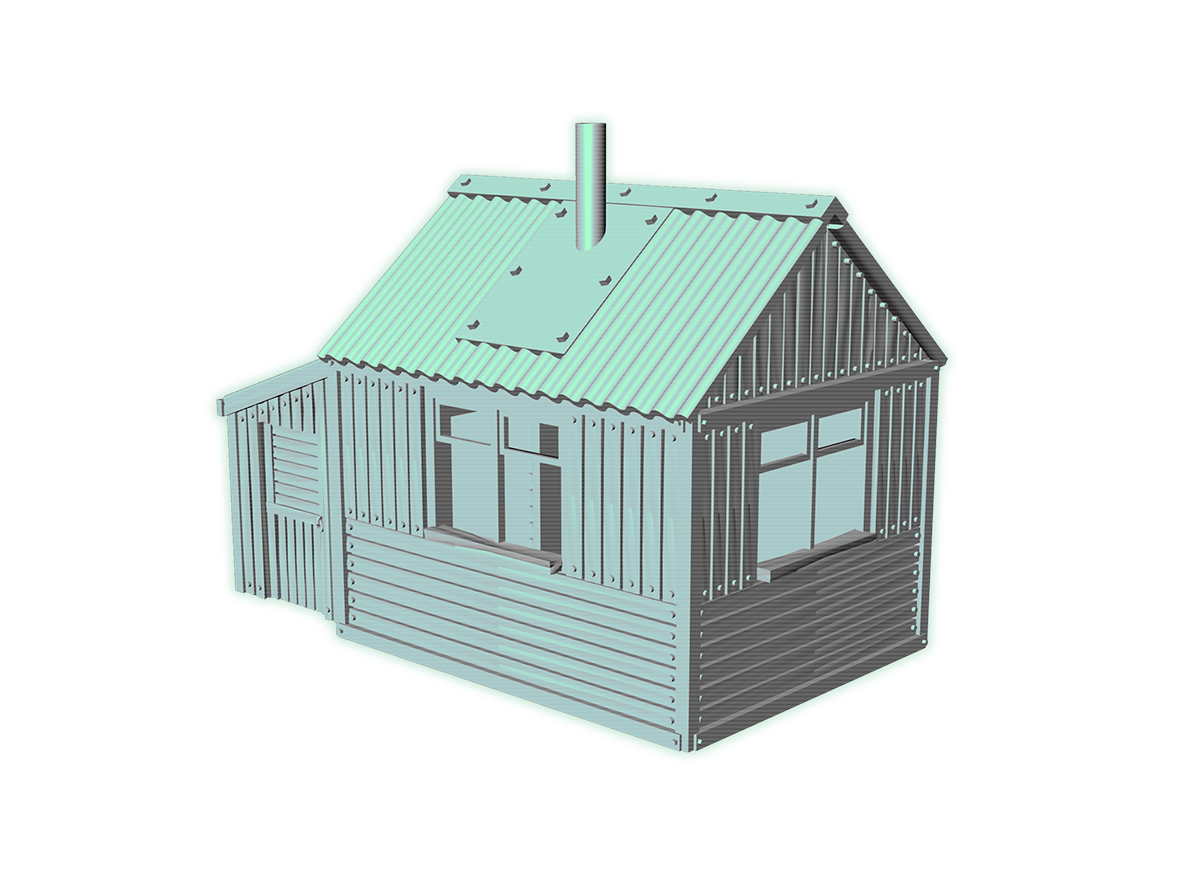 Small Shack Terrain | STL files | Brutal Cities