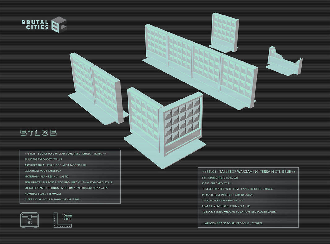 Zona Alfa 3d Printable Stl Bundle Brutal Cities