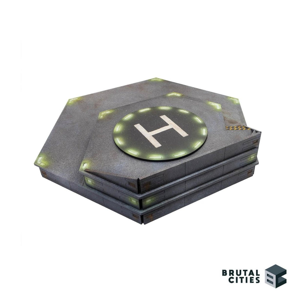 Hex Platform & Landing Pad | MDF Helicopter Terrain – Brutal Cities