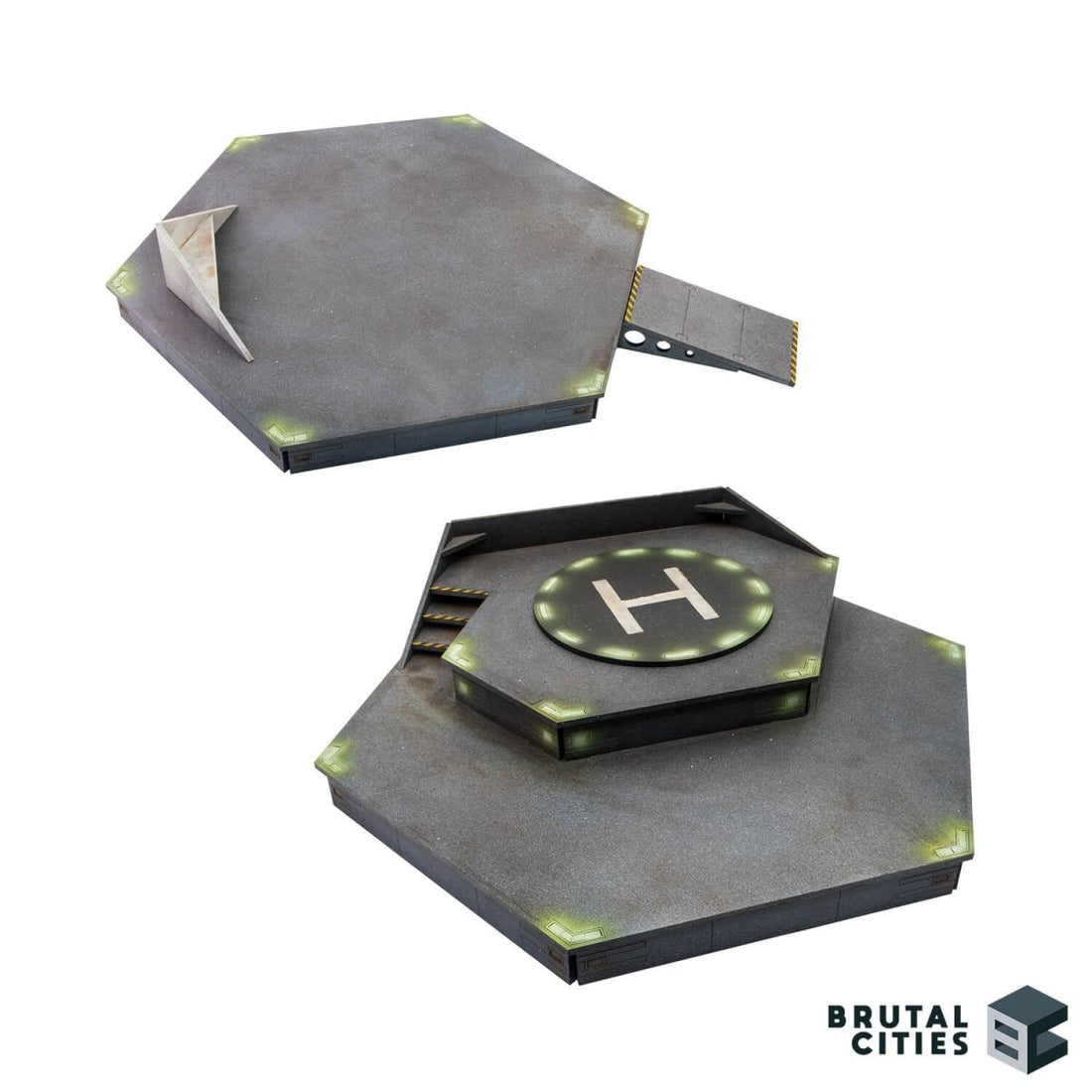 Hex Platform & Landing Pad | MDF Helicopter Terrain – Brutal Cities